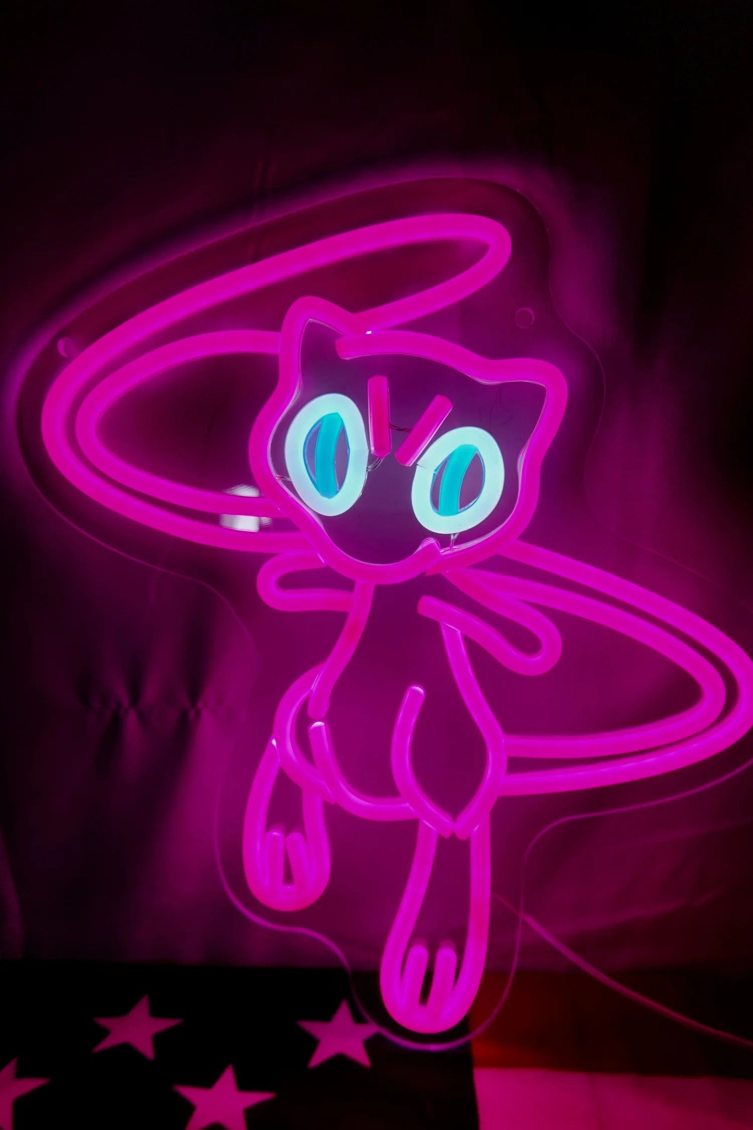 Mew Inspired Neon LED Wall Light – Aine Glow Studio